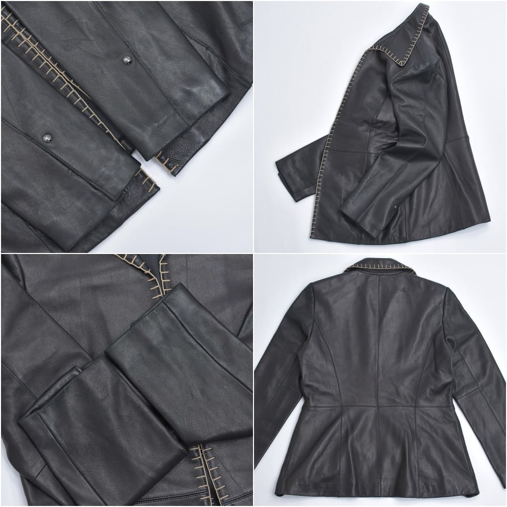 90s~ CLASSIQUES Entier ステッチワーク レザージャケット 90s~ CLASSIQUES Entier ステッチワーク レザージャケット