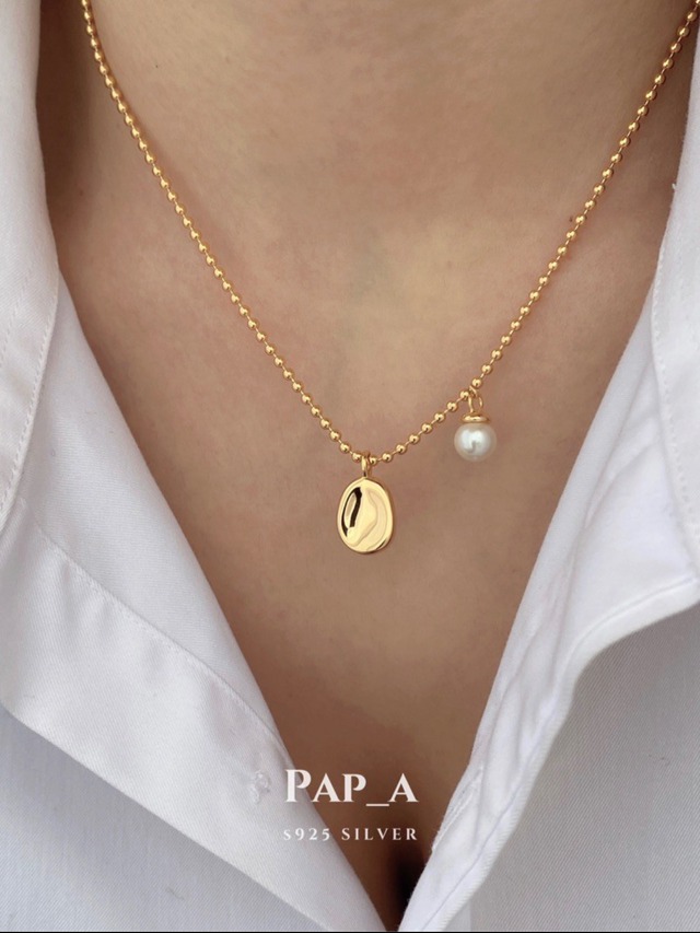 nuance plate Perl necklace | PAP_A