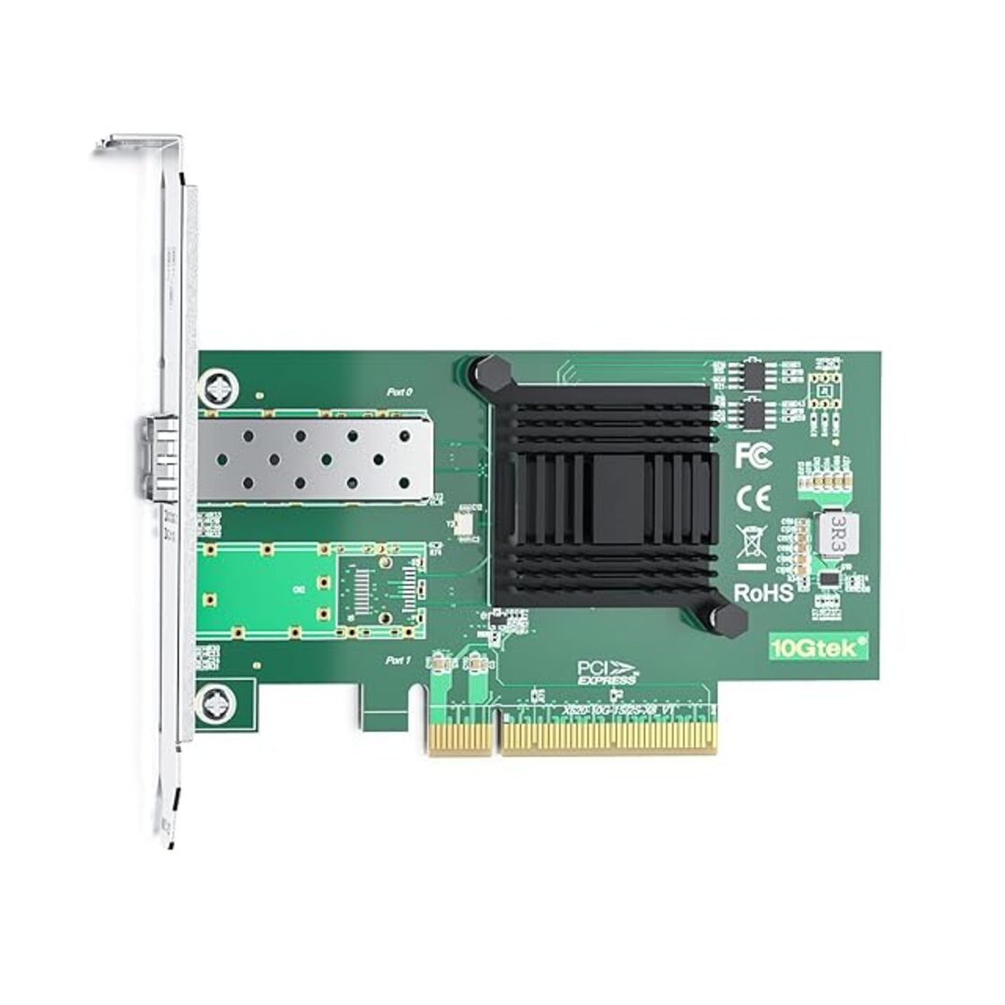 10Gtek 10G PCI-E NIC ネットワークカード, Intel X520-DA1/X520-SR1互換, シングルSFP+ポート ...