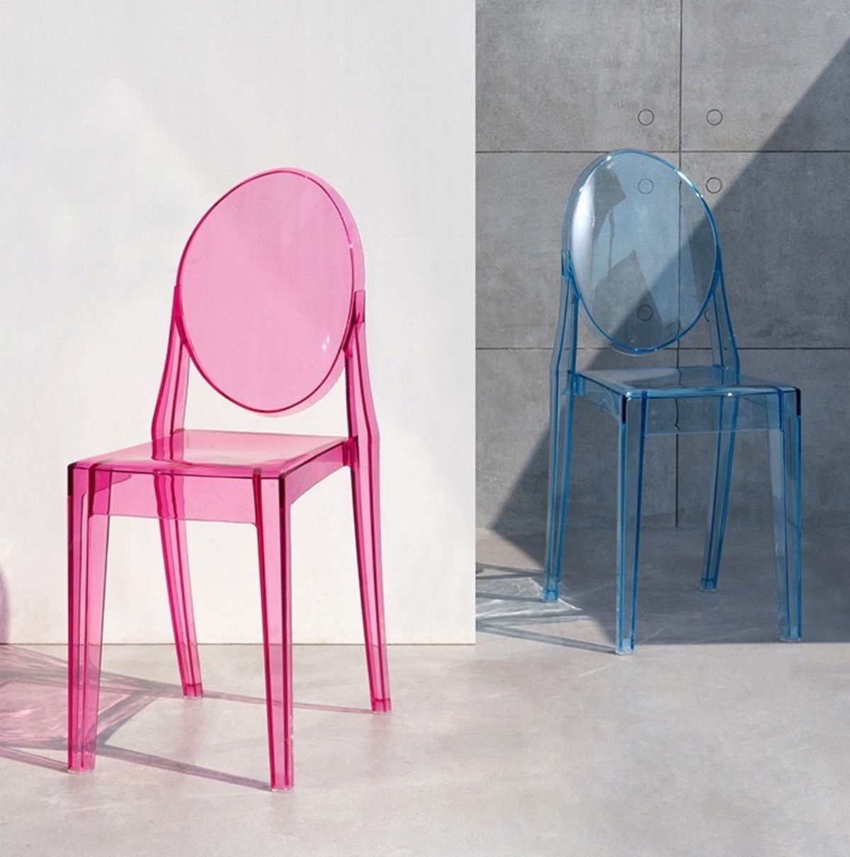 colorful clear chair | The Blue Planet