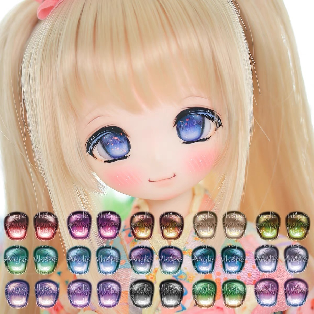 bjd/DD/mdd/熊妹/tinyfox 水贴眼 二次元卡通眼BJD/DD/MDD眼片卡通眼 ドール アイ 1/3 1/4 1/6 1 ...