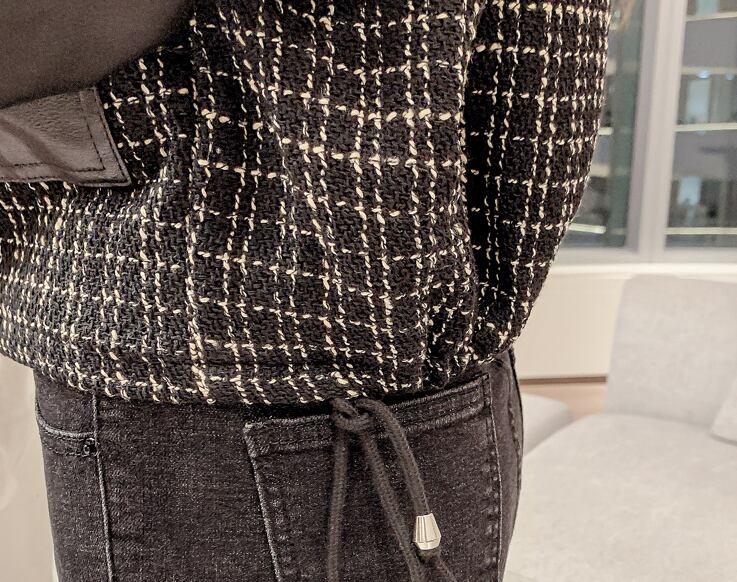 アウター レディース ミニスカート ジャケット 長袖 ライン 春 秋 冬