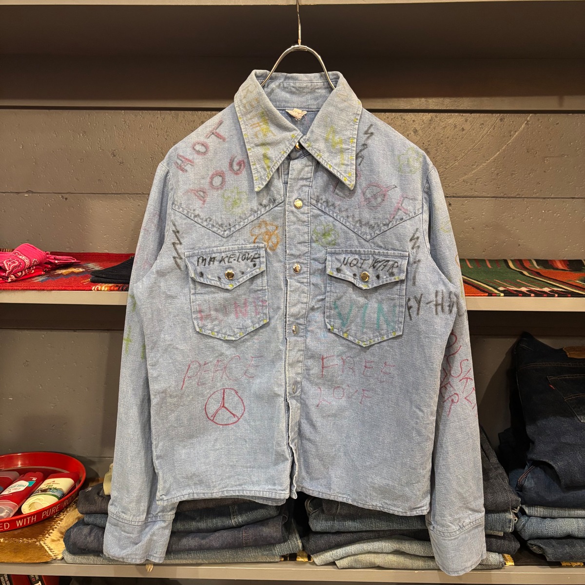 70s DOUBLE L/S Western Shirt | VOSTOK