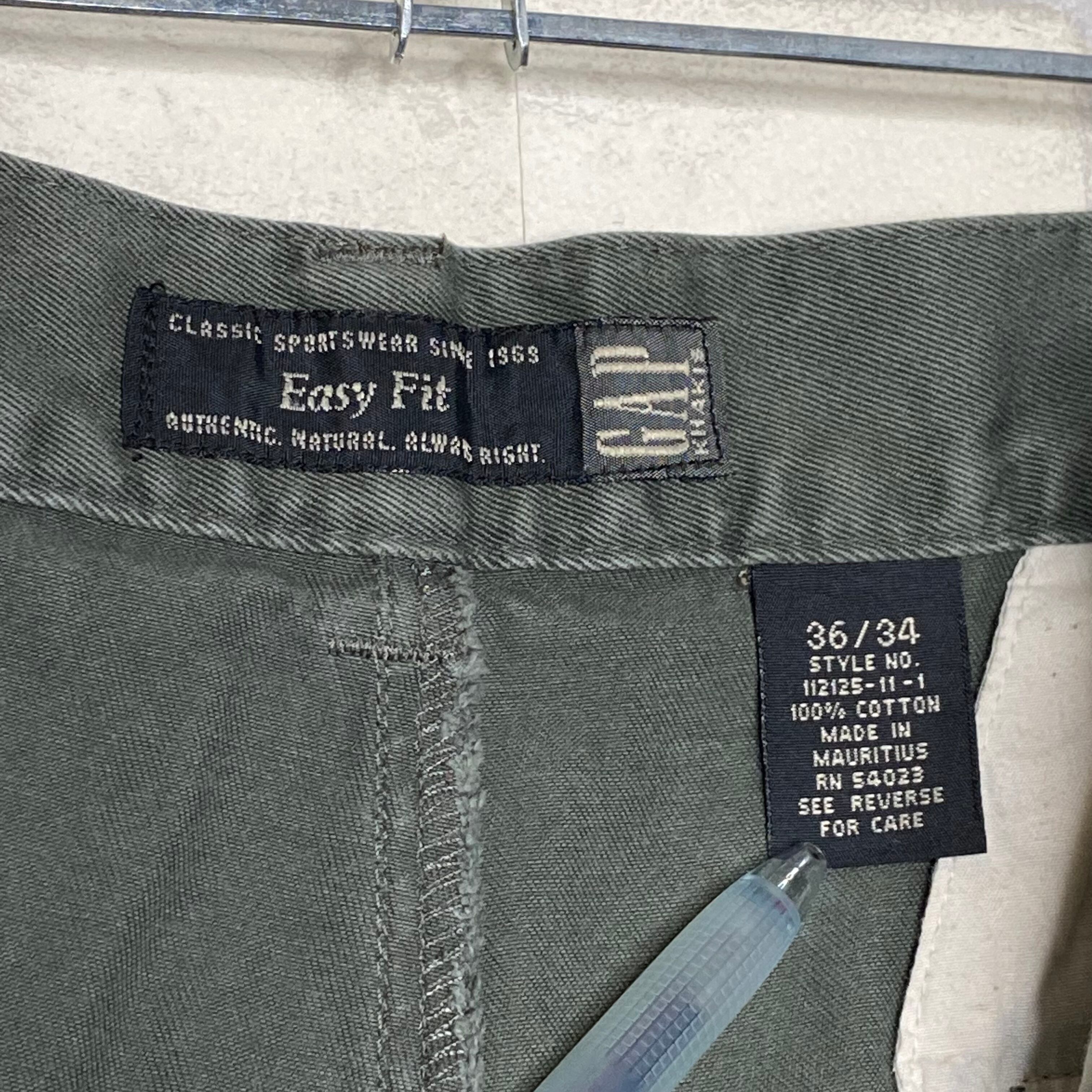 GAP ツータックコットンパンツ W36×L34 カーキ | 古着屋OLDGREEN
