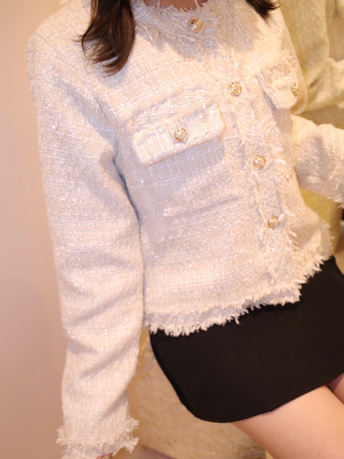 glitter tweed jacket | POMME d'amour