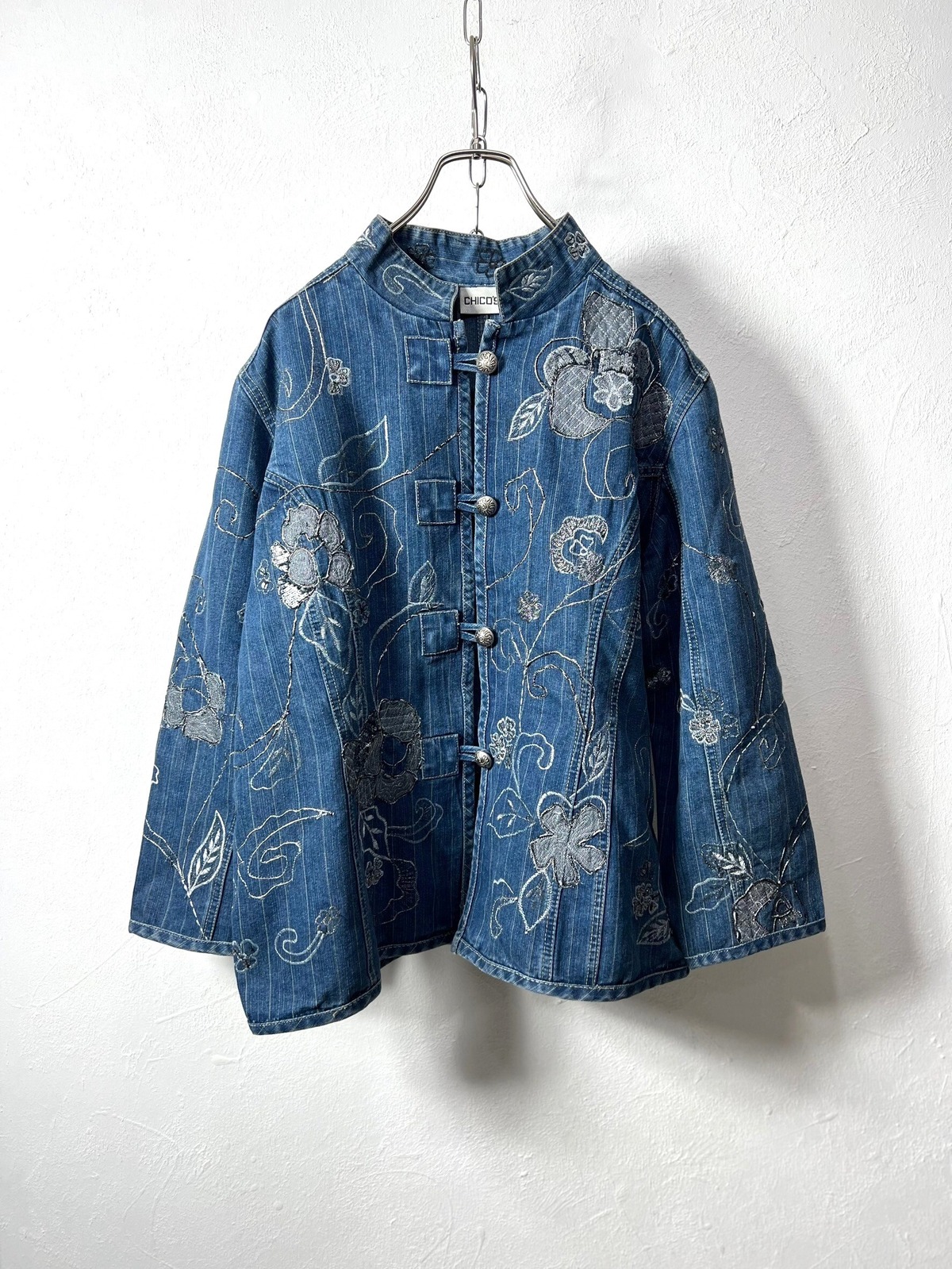 90's art design china denim jacket | SISON