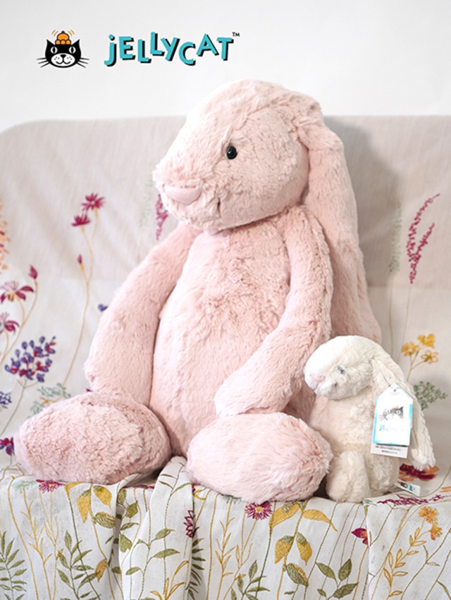 【Huge ヒュージサイズ/ 51㎝ 】Jellycat(ジェリーキャット） Bashful Blush Bunny Hugeサイズ 51cm ブラッシュ ピンク うさぎ バニー ぬいぐるみ ...