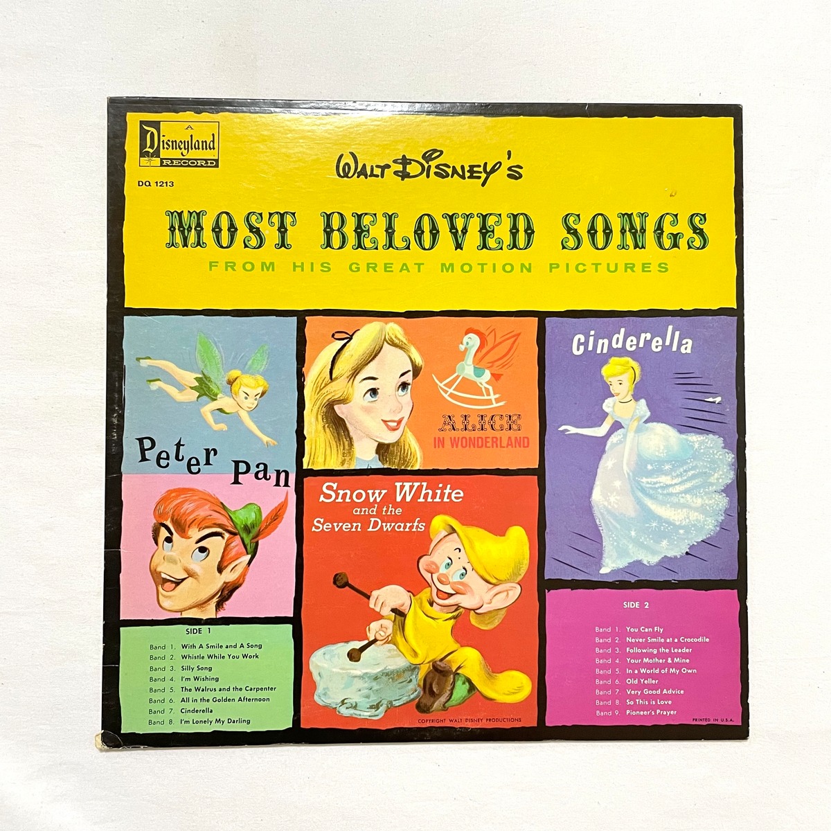 WALT DESNEY'S BELOVED SONGS LPレコード ディズニークラシック映画名曲集 1964年 ヴィンテージ | ライナス ...