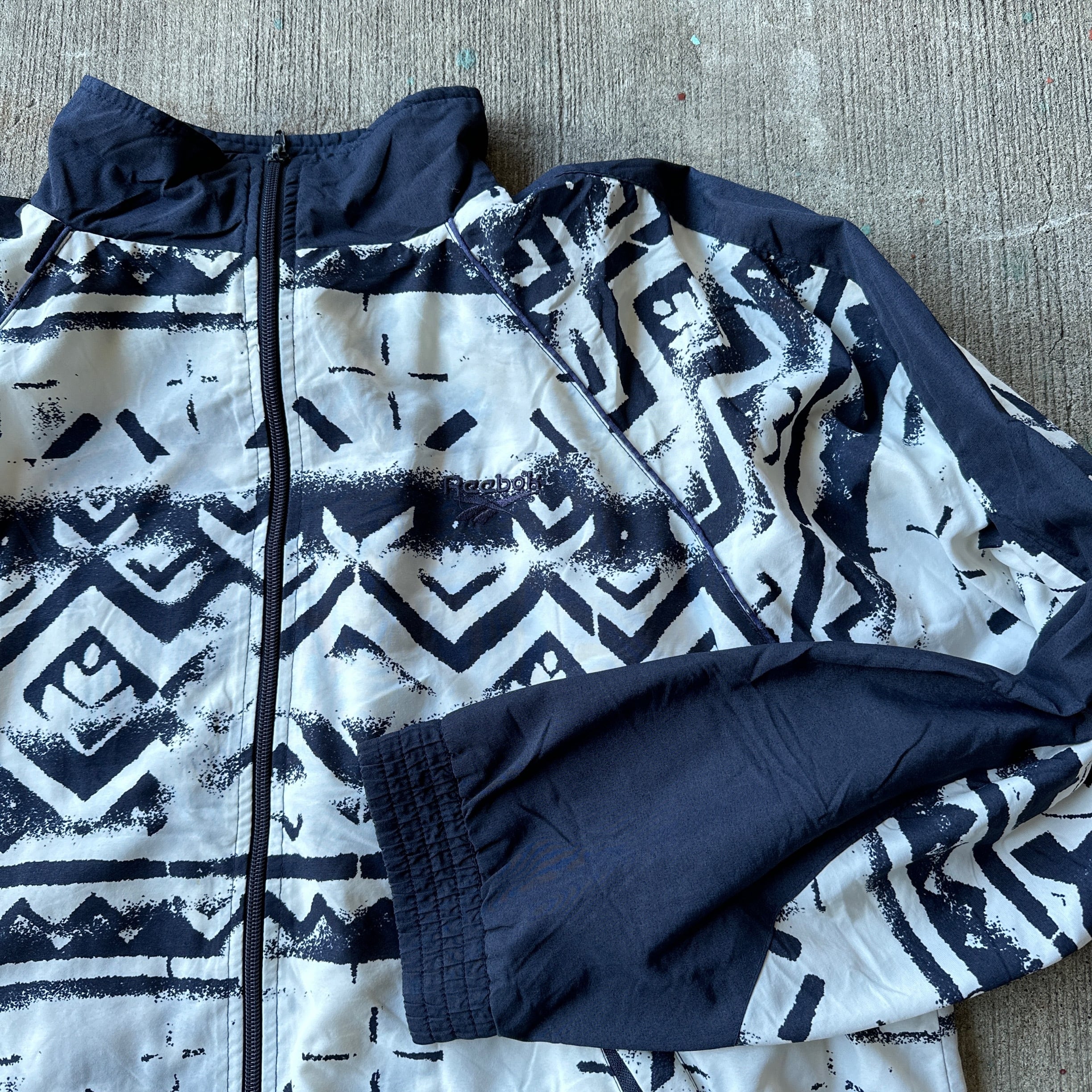 90's “Reebok” Design Nylon Jacket 90年代 リーボック 総柄 90's “Reebok” Design Nylon Jacket 90年代 リーボック 総柄