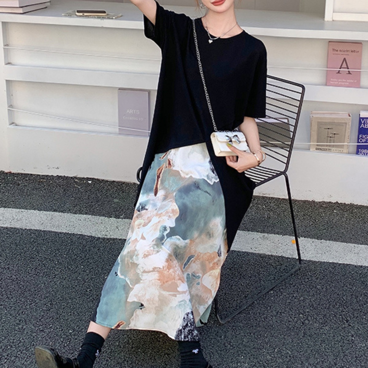Irregular T-shirt & skirt set S1176 | solemy