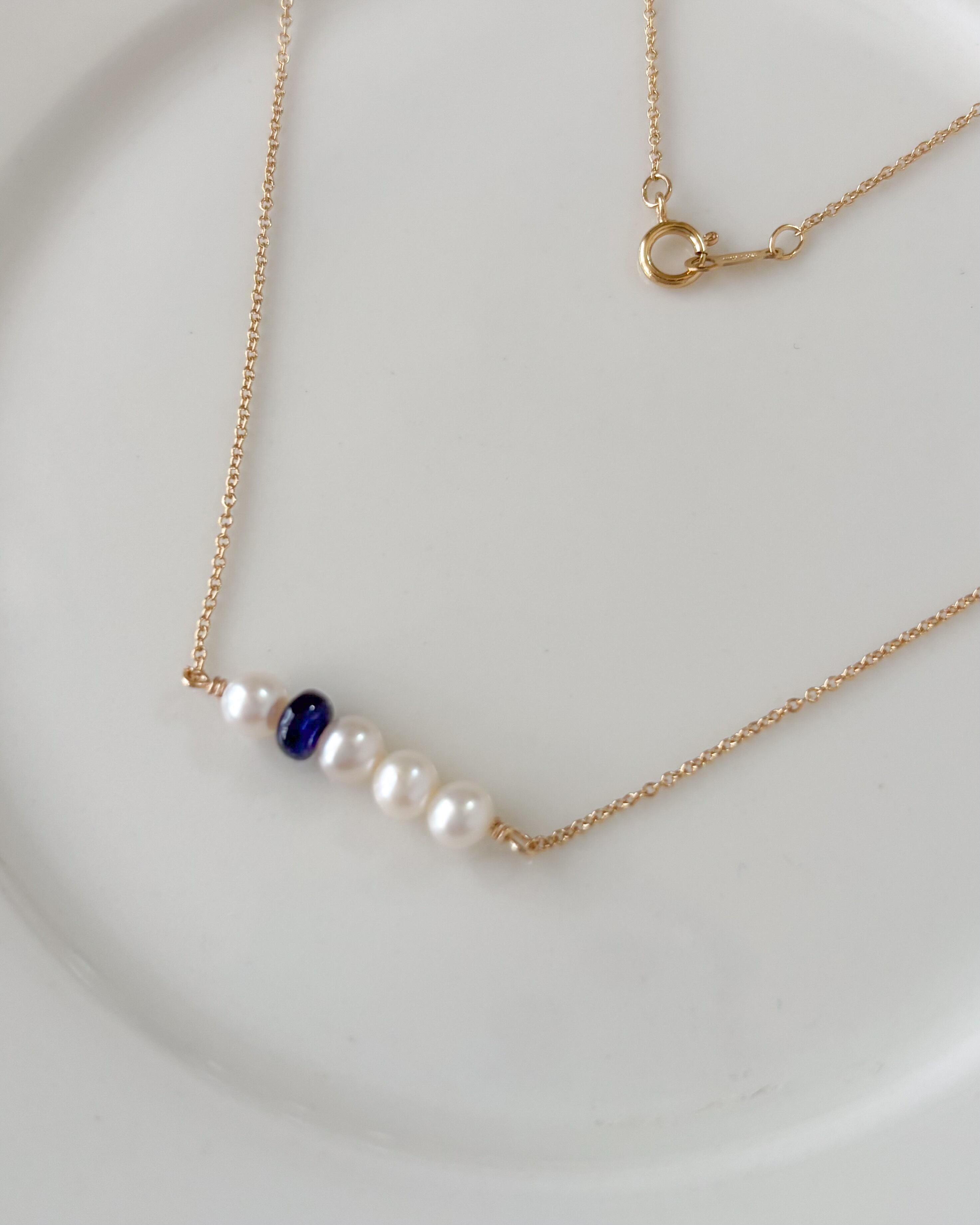 Step 3｜Birth Lights｜サファイア＆パールのネックレス（9月誕生石） | LUCENT (ルーセント)