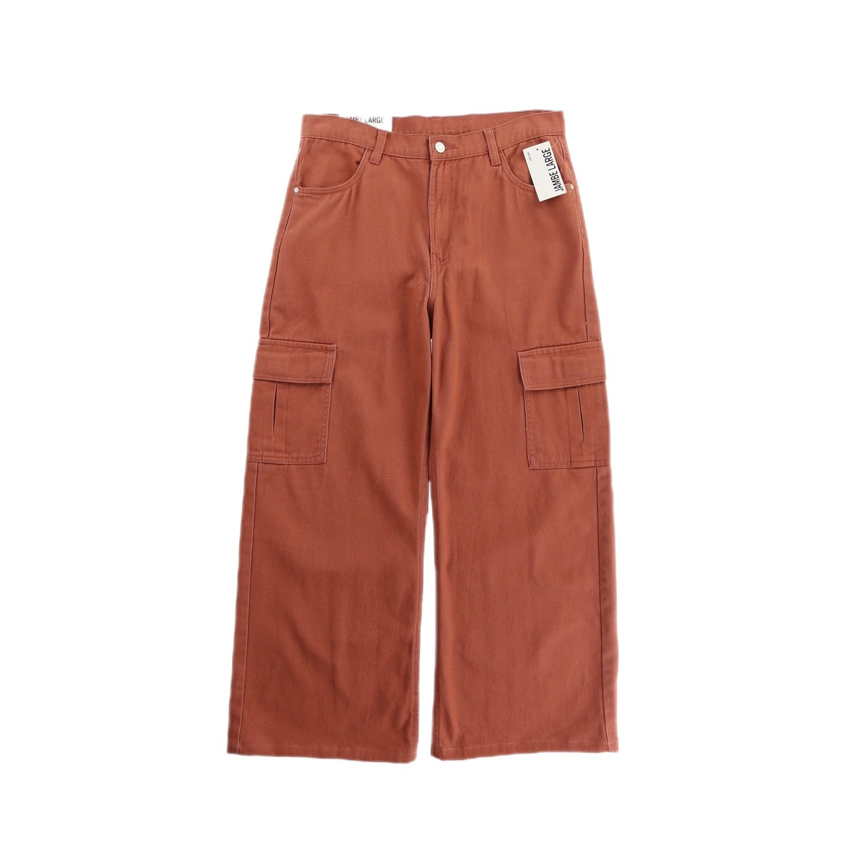 【FIFTY-FIFTY】DEADSTOCK cargo design wide straight silhouette cotton ...