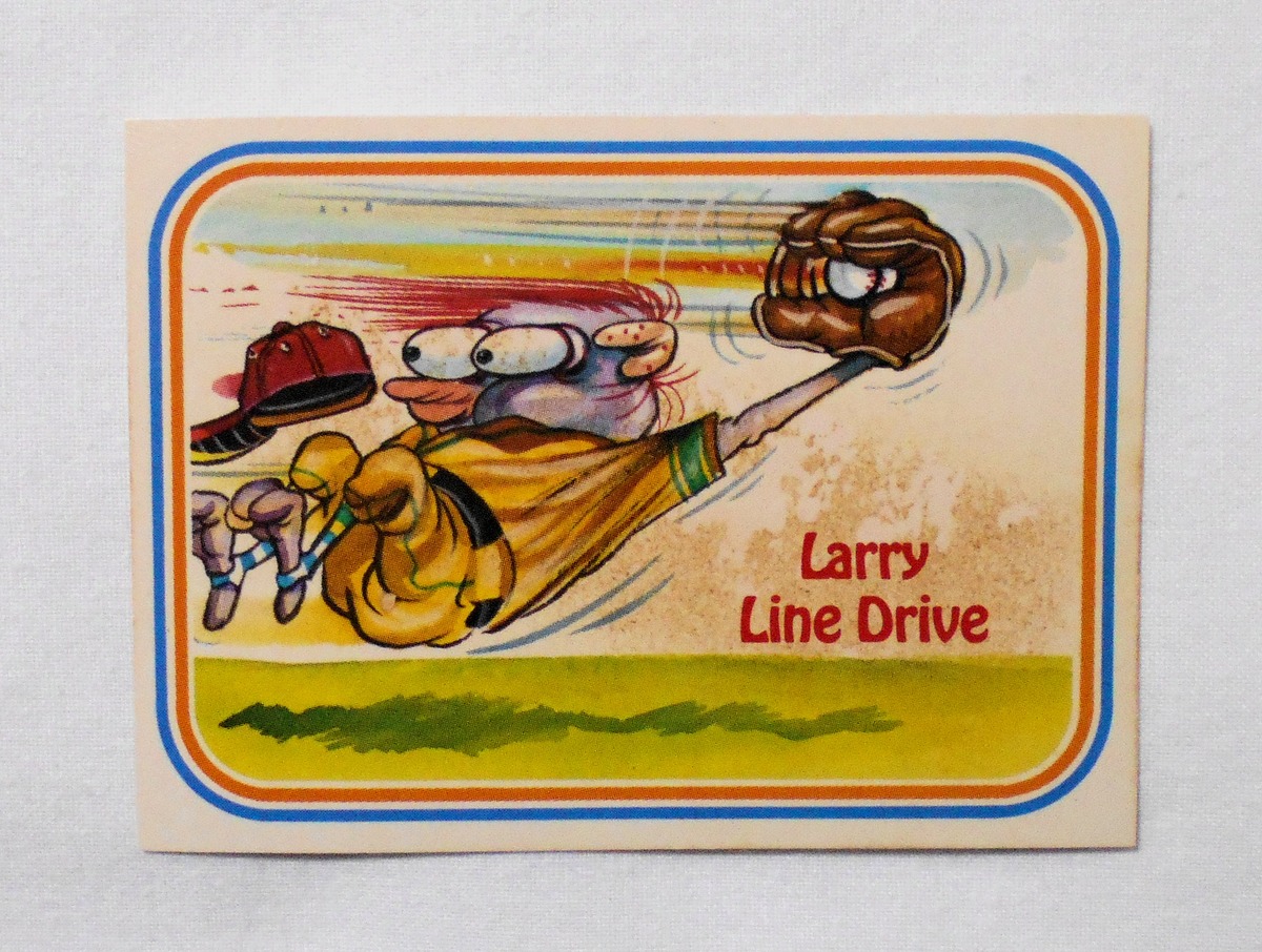 【NO.41-A LARRY LINE DRIVE [AWESOME ALL STARS BASEBALL STICKERS & BUBBLE ...