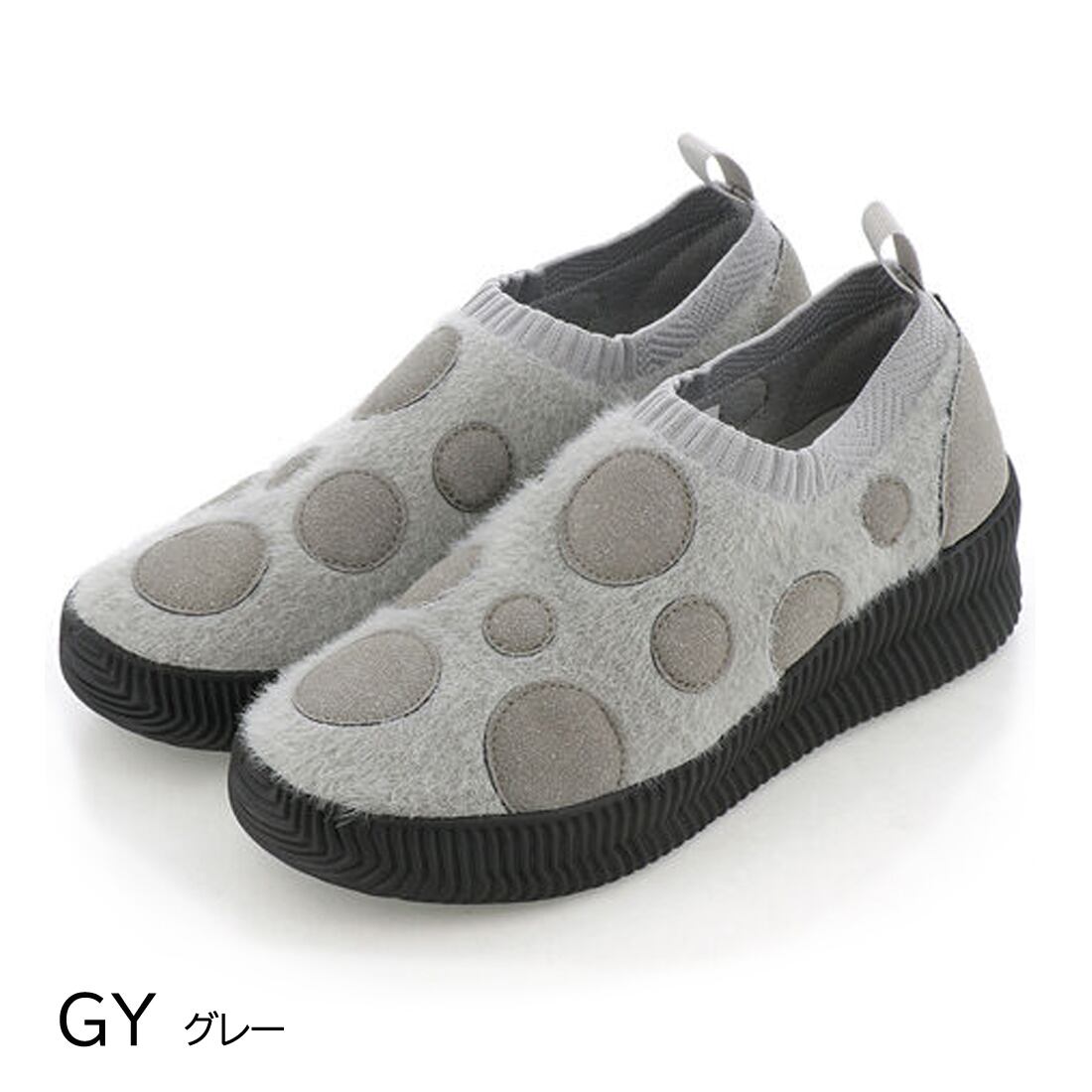 厚底 軽量 あたたか ニットスニーカー①〈99-8024〉【洗えて清潔】Gomu56 | ゴムゴム 靴 (Gomu56公式通販)