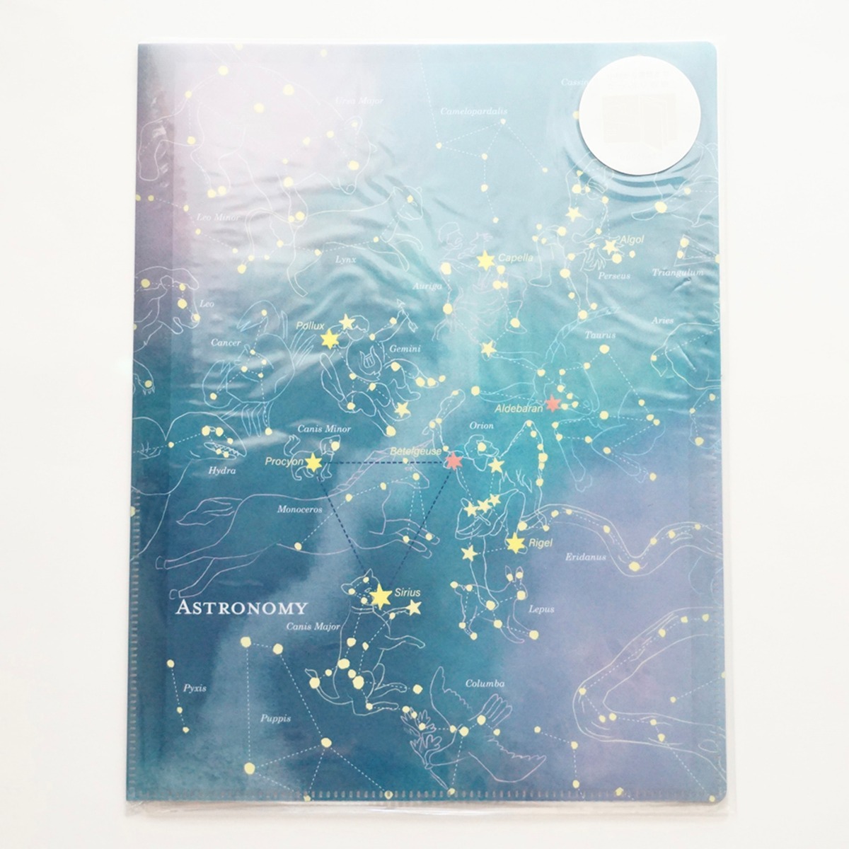 STUDY HOLIC A4クリアブックファイル｜ST-244 天文学 | シールと星座 双子座文具店