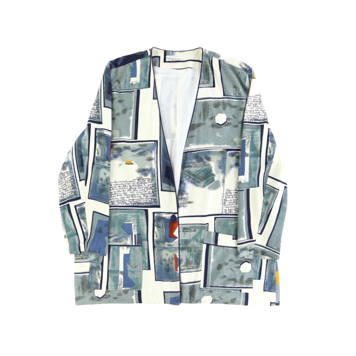 オーバーサイズ アートパターン ノーカラージャケット【CO-2789】 | cv