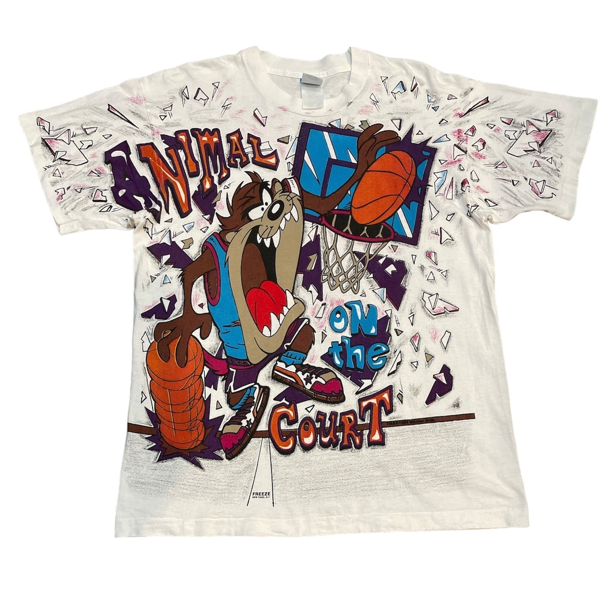 L 90's Warner Bros. Looney Tunes TAZ TEE LARGE | skrova