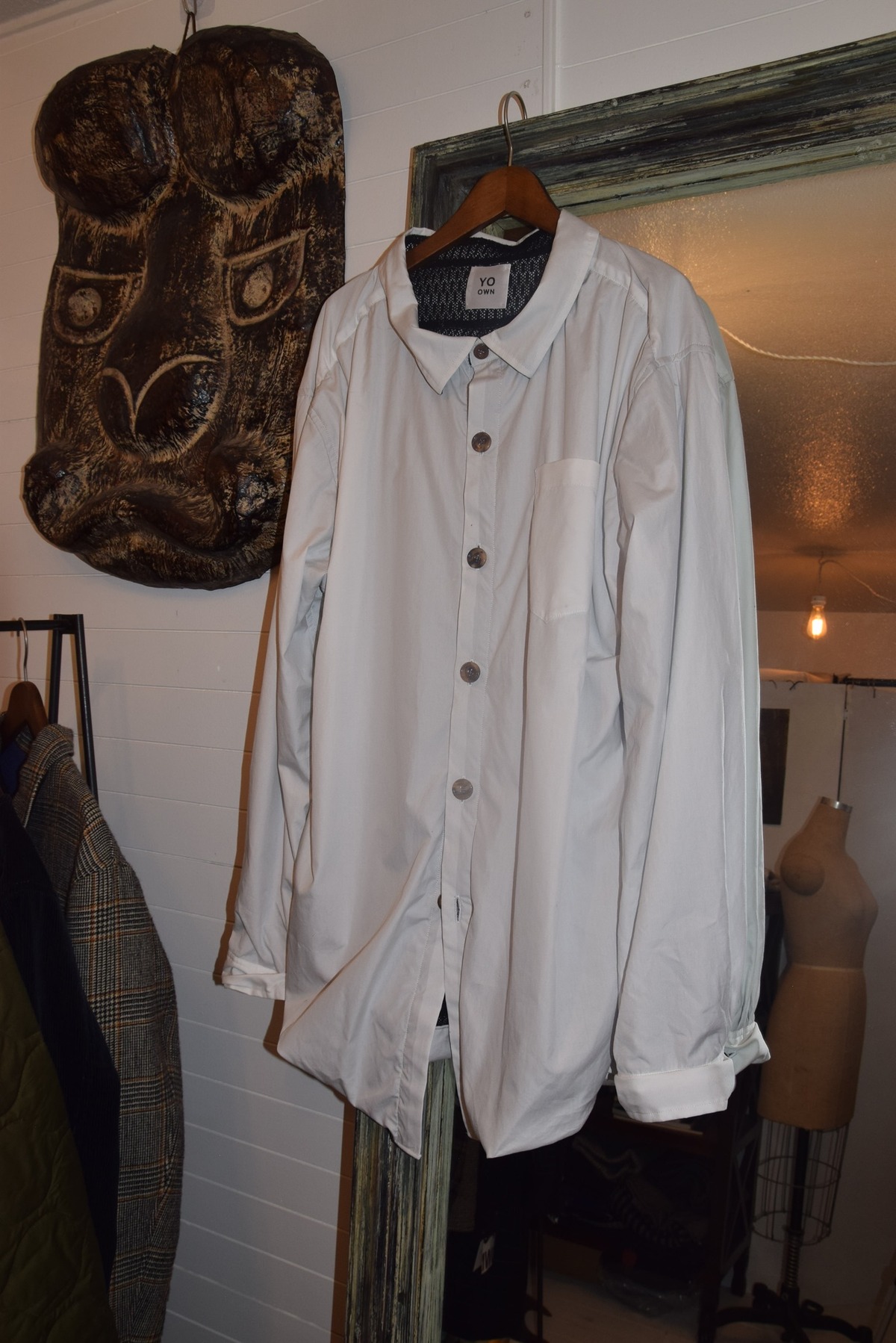 Lace shrunk long sleeve shirts | YOOWN