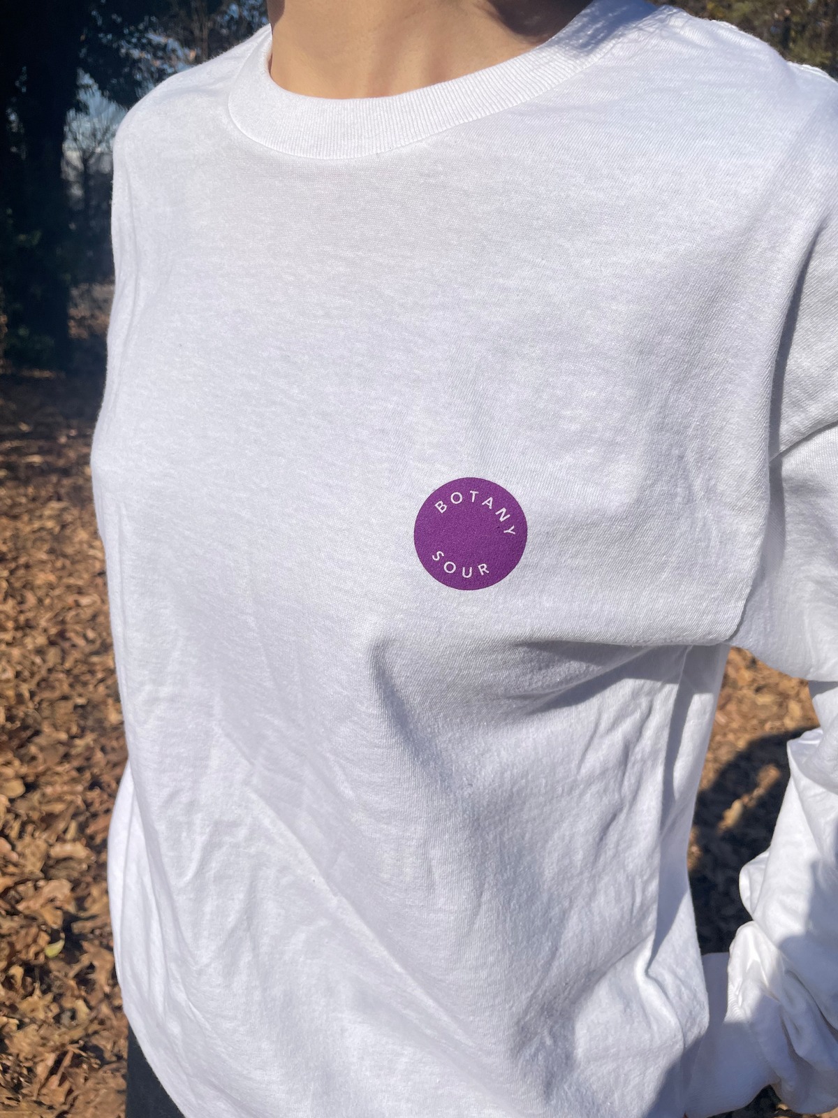 Botany Circle Logo Long Sleeve T-shirts -White- | Botany