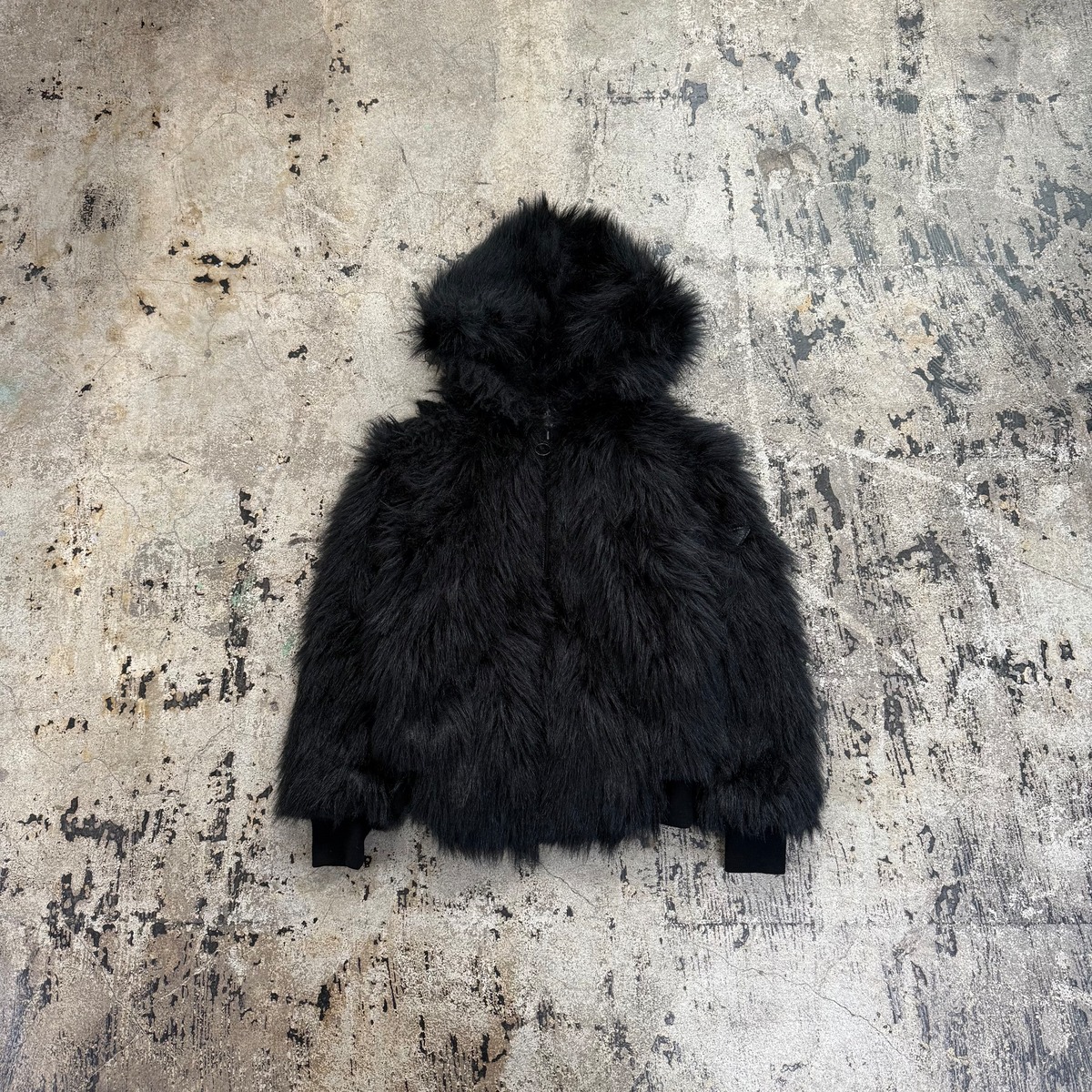 00s DIESEL ZIP UP HOODED FUR JACKET | GALAXIES