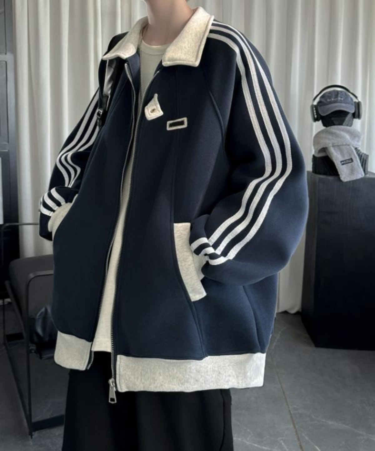 2024春秋新作 メンズ 男 カジュアル トップス 長袖 スタジャン スウェット アウター コート | rknet｜メンズアパレル・スポーツ ...