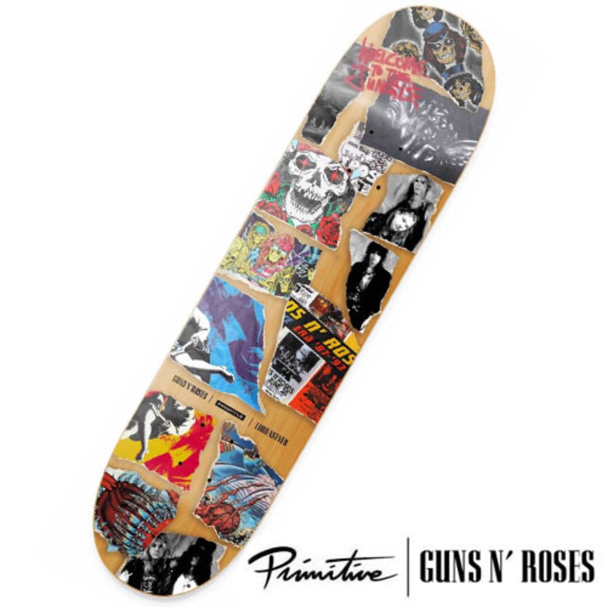 PRIMITIVE × GUNS N' ROSES SUNSET TEAM Deck MULTI スケートボードデッキ ガンズ・アンド ...