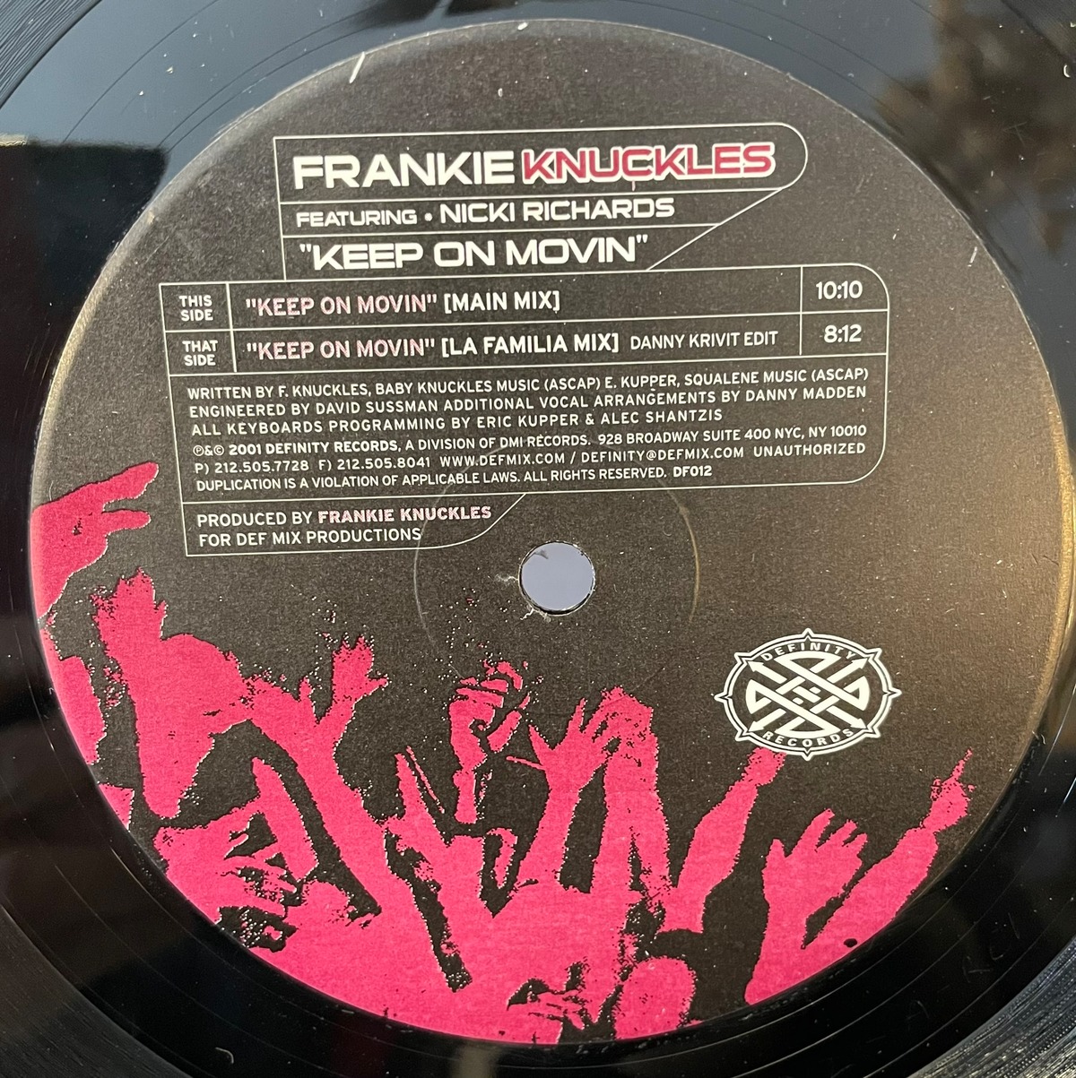 Frankie Knuckles Featuring Nicki Richards "Keep On Movin' " 12" | EAD ...