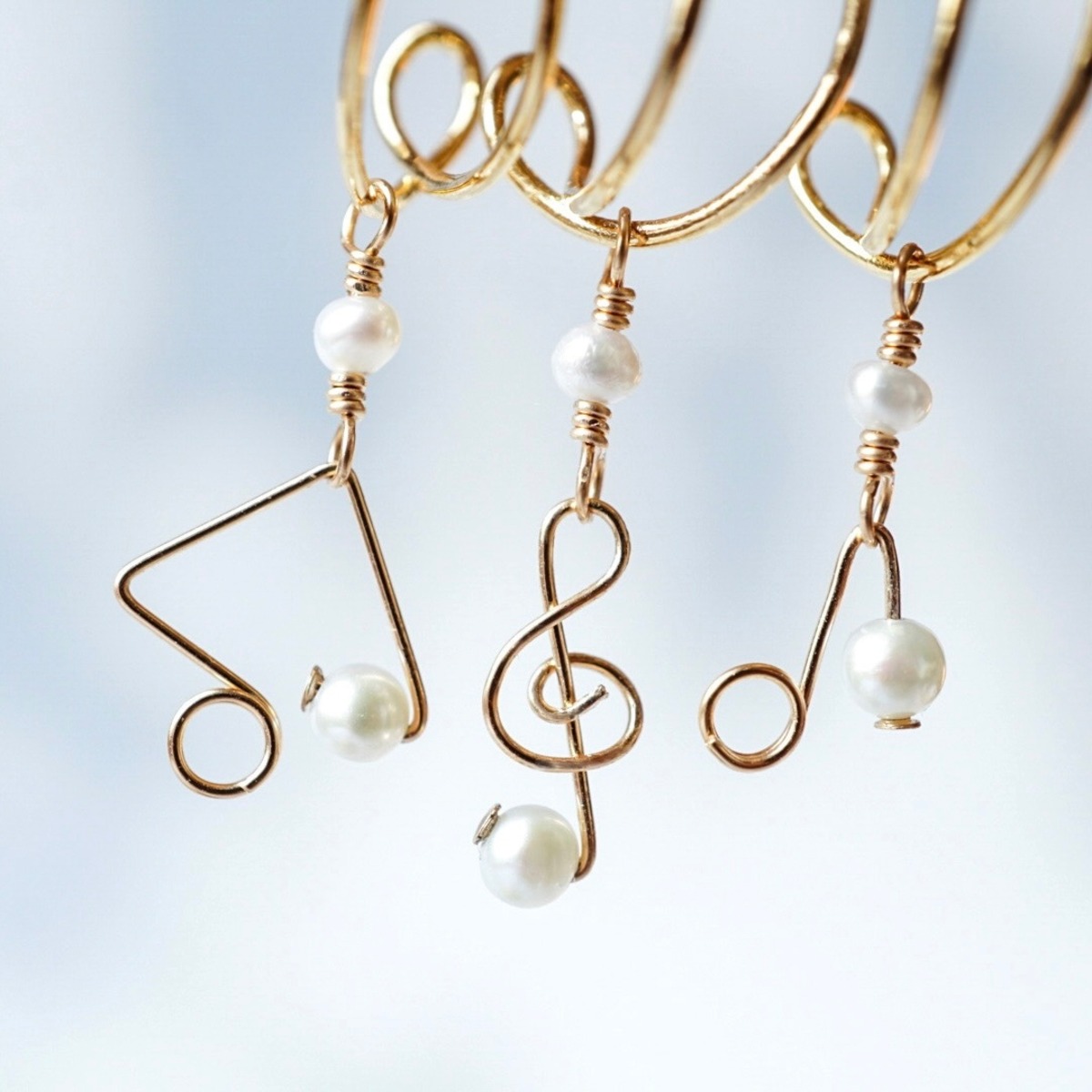 【パール】小さな音符／イヤーカフ(片耳) | iamemi -身につける芸術品-