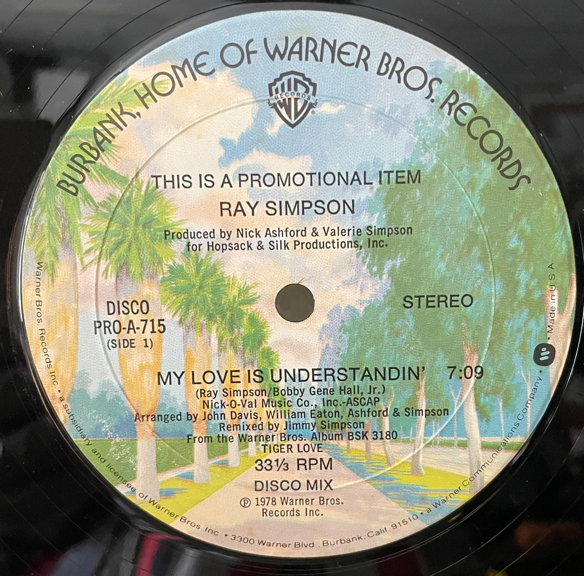 Ray Simpson "My Love Is Understandin'" US Promo 12" | EAD RECORD
