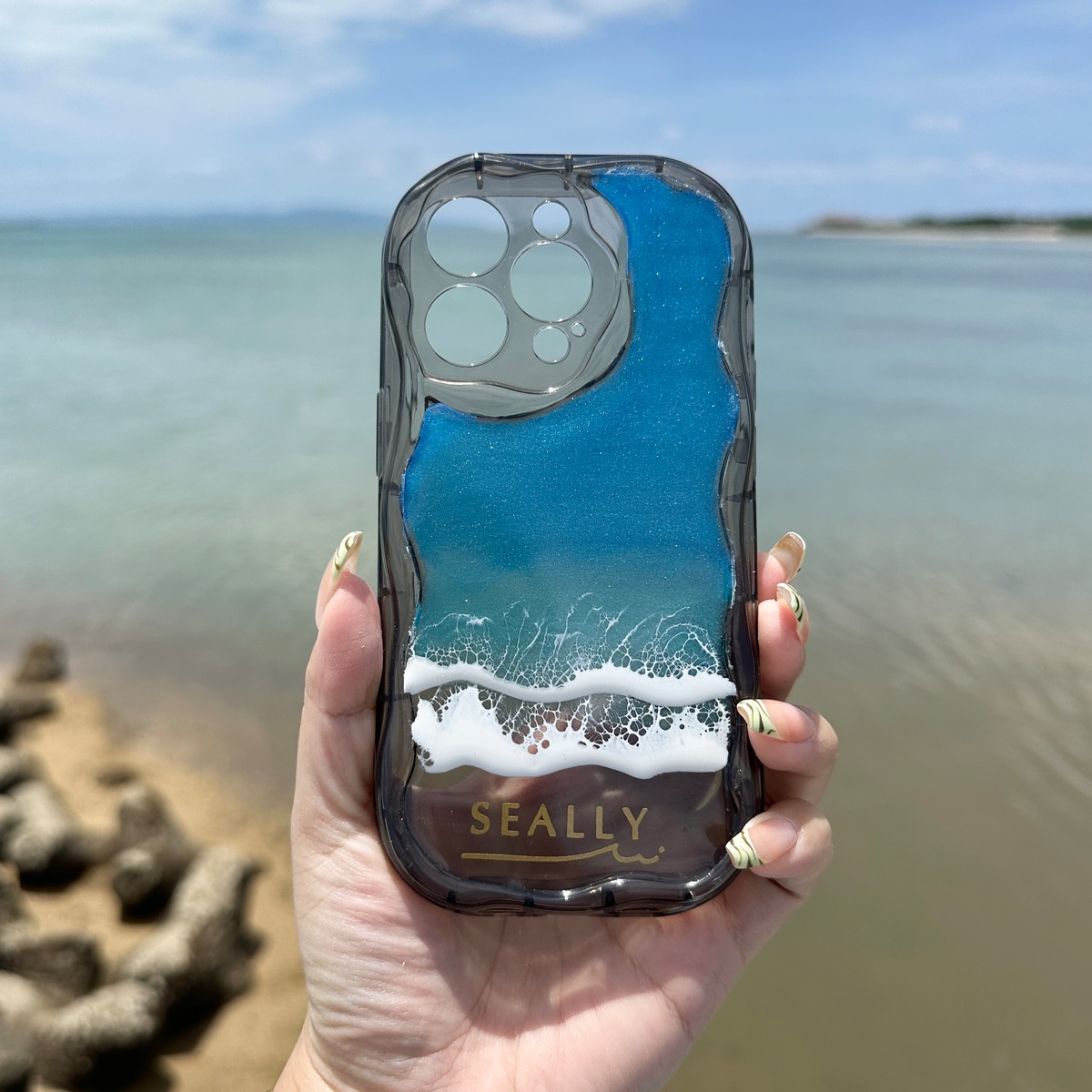 86.Black Clear Ocean iPhone Case | SEALLY.