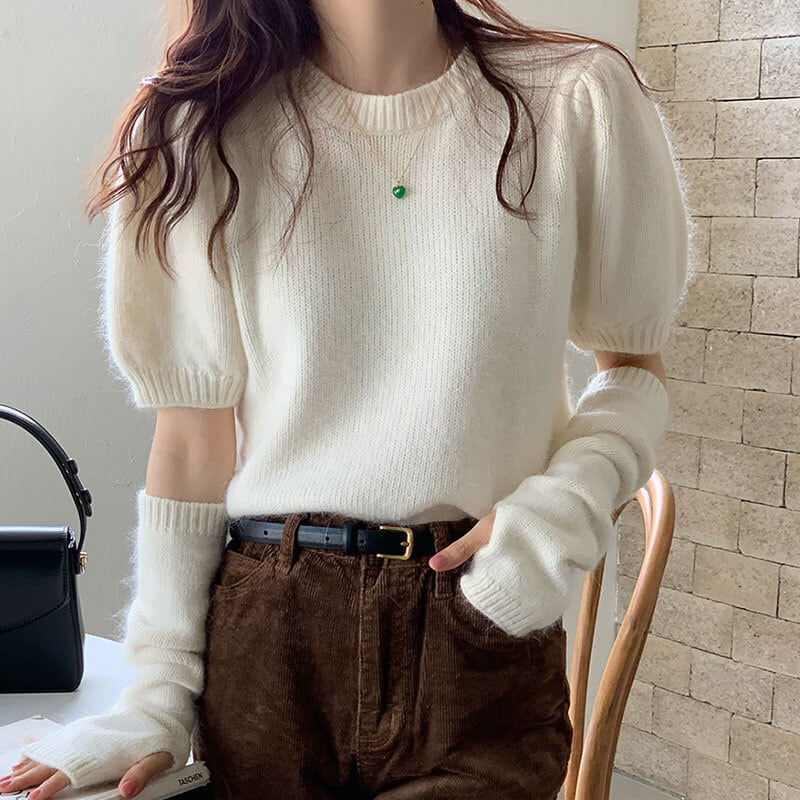 トップス カーディガン 袖あり 長袖 萌袖 襟なし もこもこ モコモコ