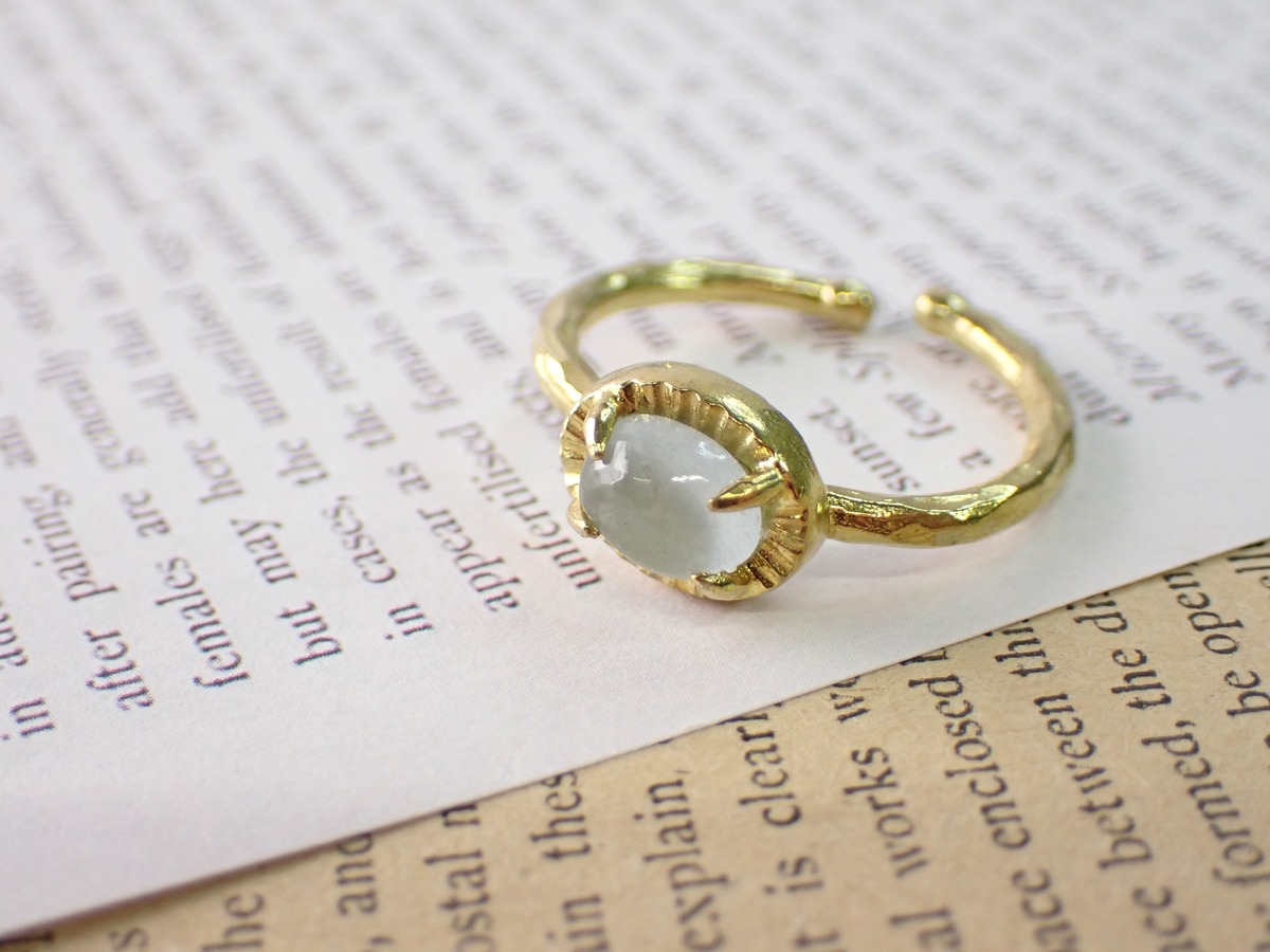 カボションカットリング（アクアマリン） 0.81ct [C13‐789] | differencee(ディファレンシー)