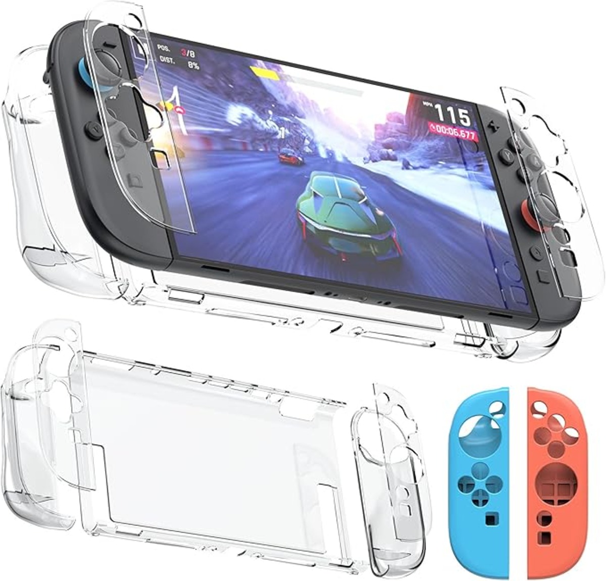 Switch2対応クリアケース ドック対応 Switch 2 Joy-Con 2 カバー 保護カバー 透明 TPU+PC材質 エア・フィット 薄型 軽量 透明 超耐衝撃 指紋 気泡ゼロ 傷防止 ...