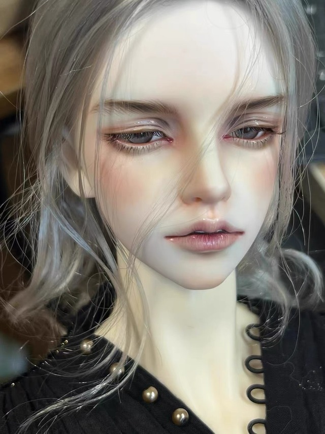 ヘッドのみ！ KANADOLL ADRIAN 開眼 口開けてるバージョン ノーメイク ボディなし 1/3 ヘッド ドール用 球体関節人形 本体 ...