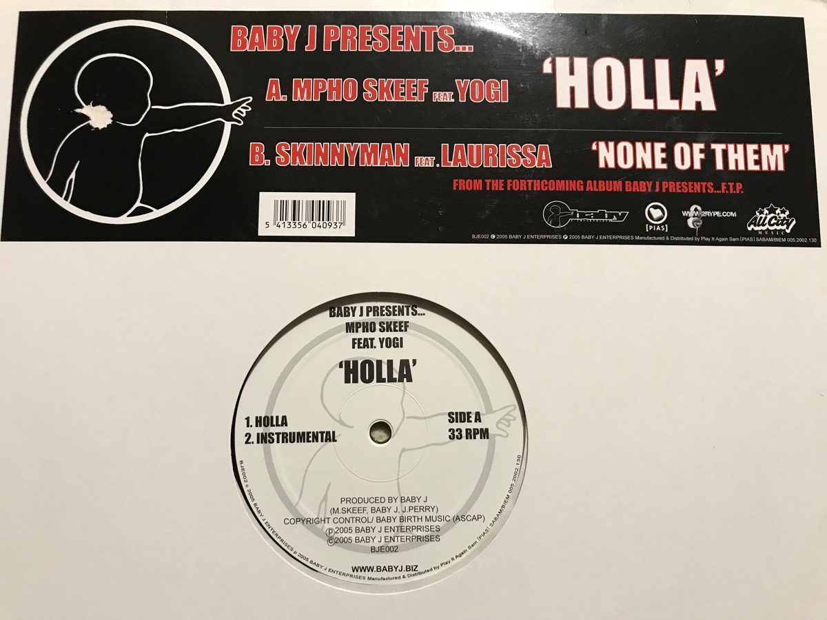 Baby J - Holla (12") | TAKINO RECORDS - タキノレコード