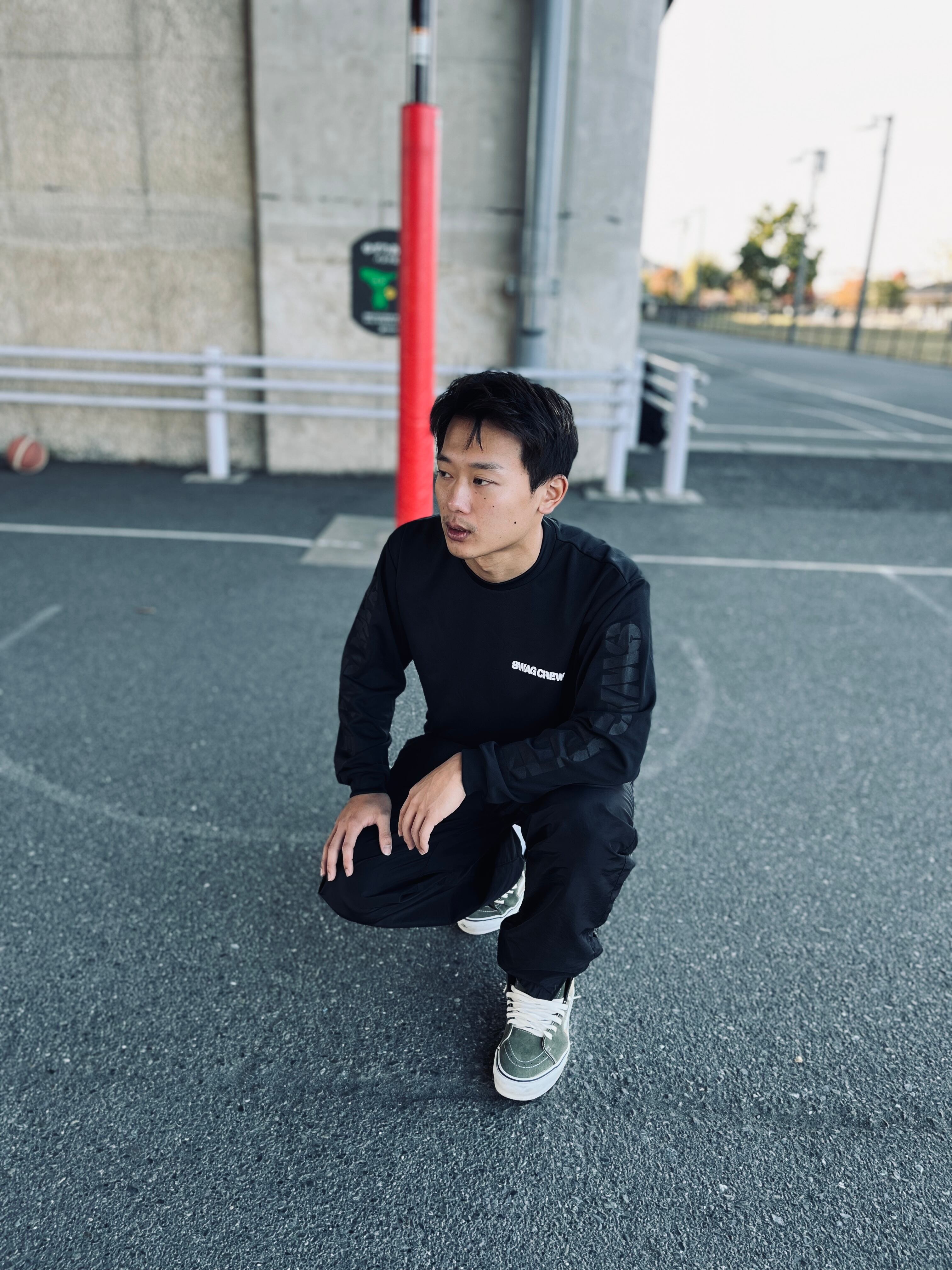 ドライロングTシャツ【ブラック】 | SwagCrew