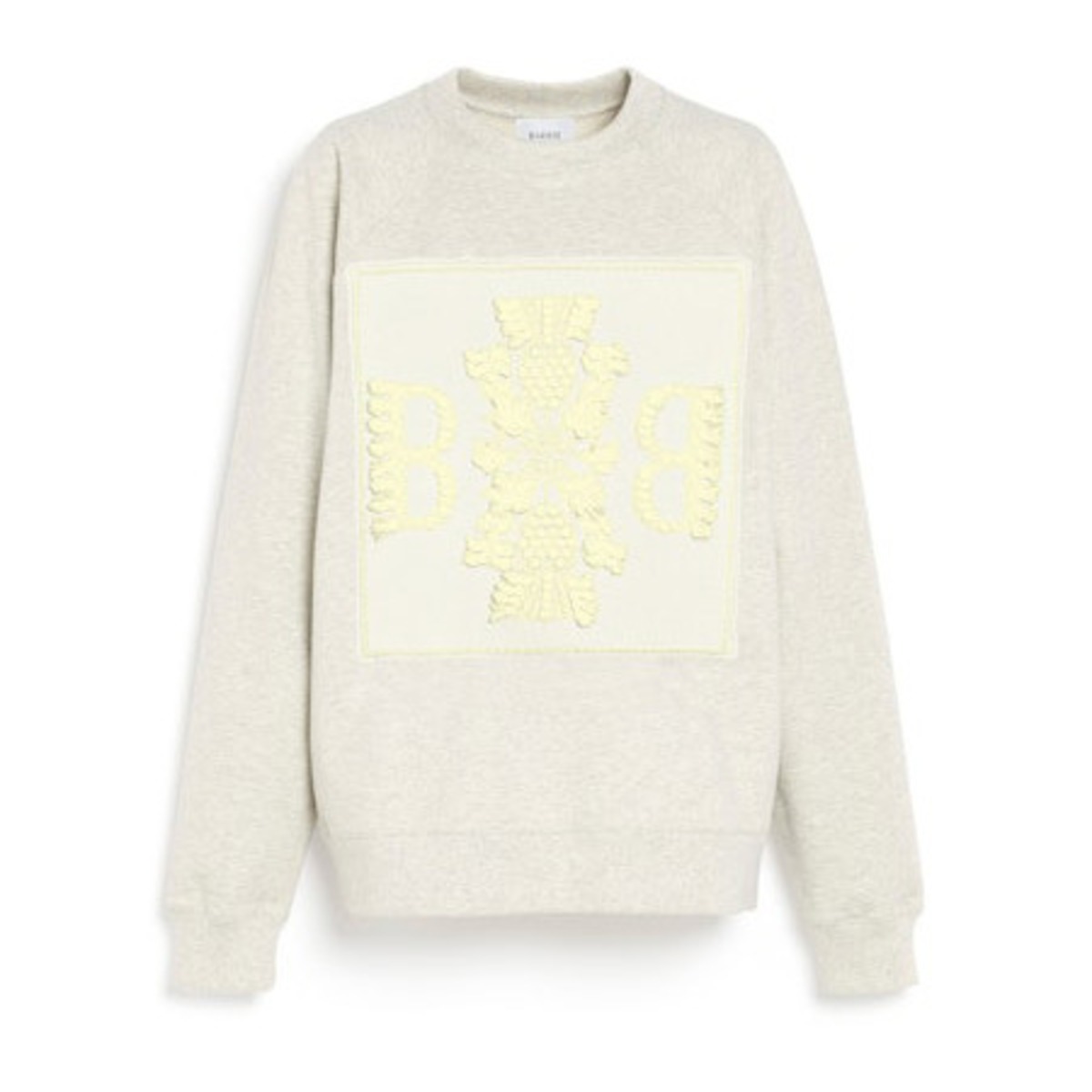 BARRIE THISTLE LOGO SWEAT WHITE LEAD/HONEY SUCKLE | SAKAN LES YEUX