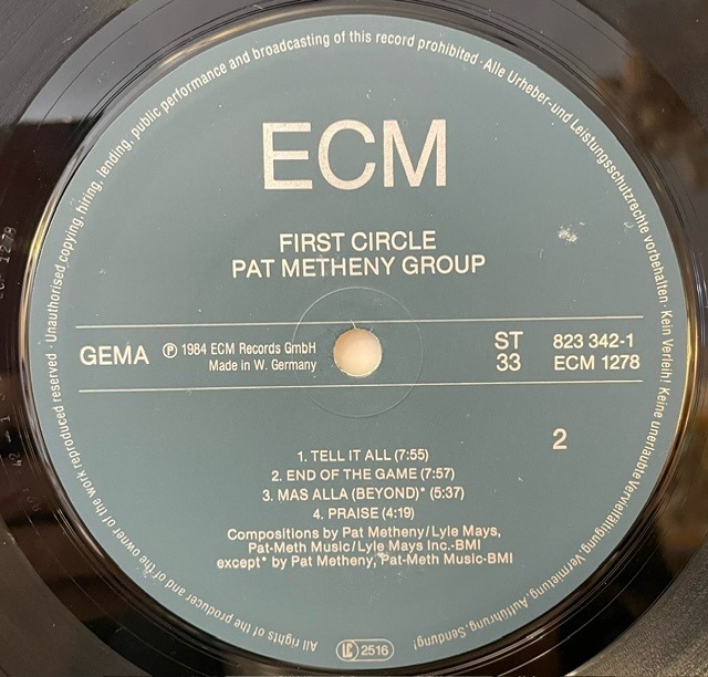 Pat Metheny Group "First Circle" LP | EAD RECORD