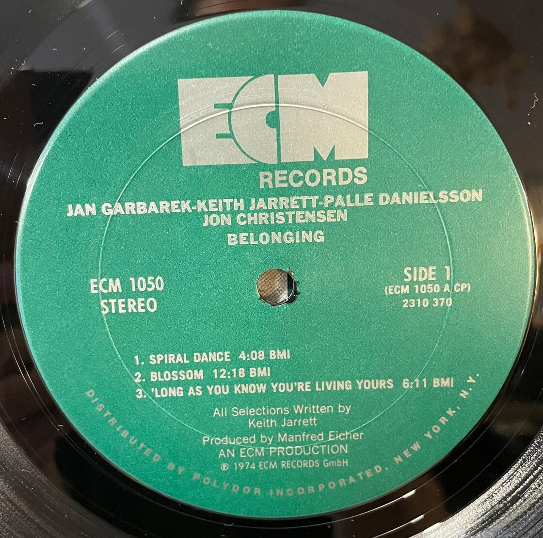Jan Garbarek, Keith Jarrett "Belonging" LP | Pay ID