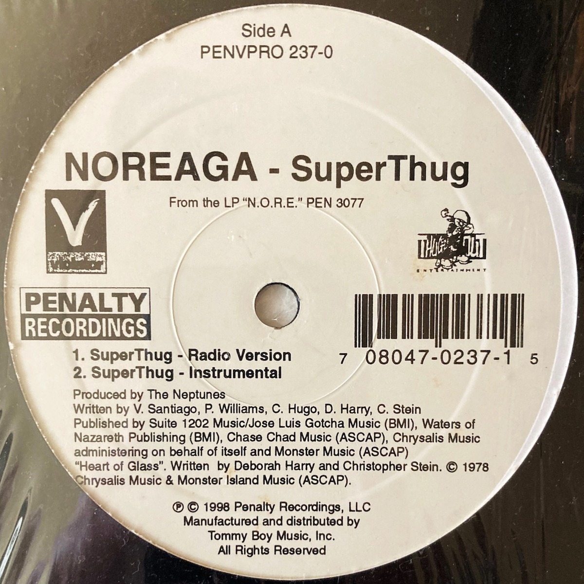 【Used 12"】 NOREAGA / Super Thug | AgriTribeMusic - NEW / Used Records Store