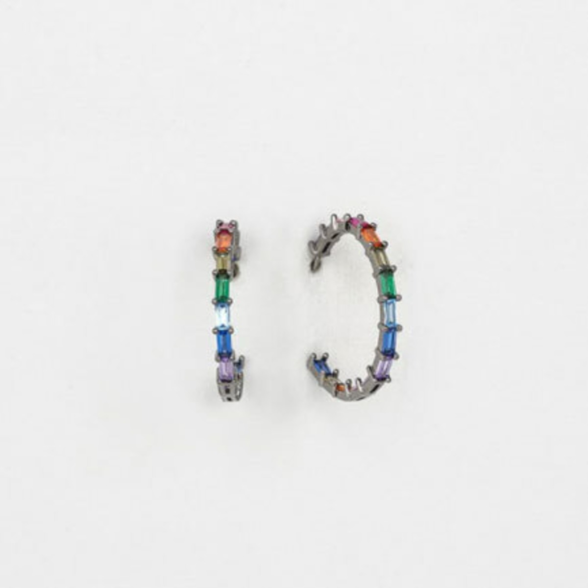 Azure Rainbow Black Hoop Earrings | Another World:)