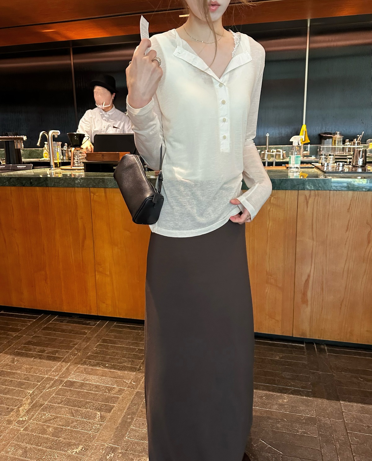 【予約】henry neck sheer T | ponpon