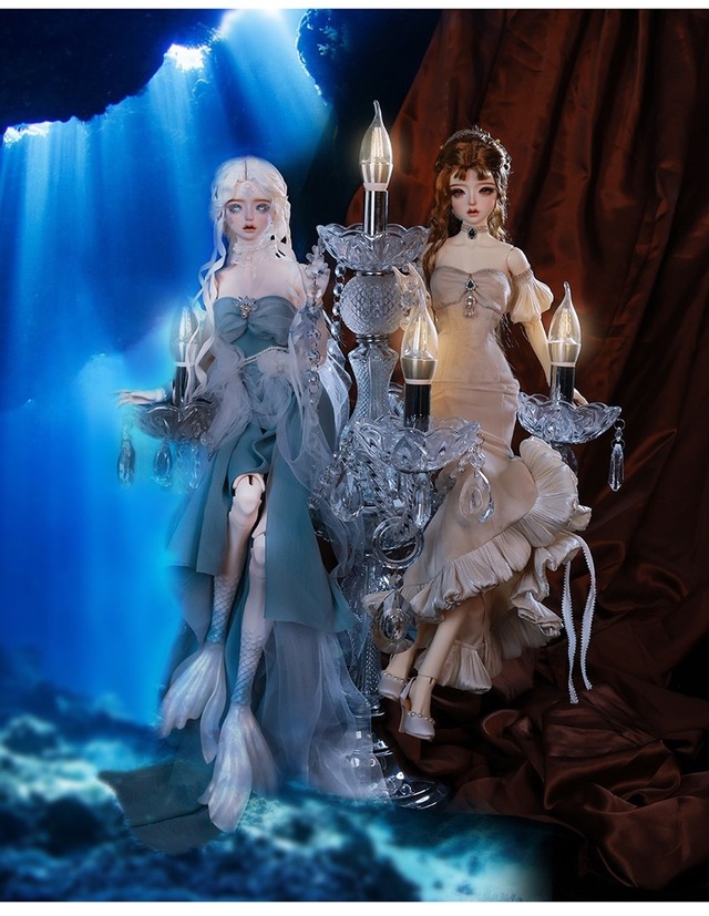 hera フルセット！60cm！正規品 ドール マーメイド 人魚 球体関節人形 SD DD 1/3 bjd 3分 ウィッグ 衣装 洋服 服 靴 ...