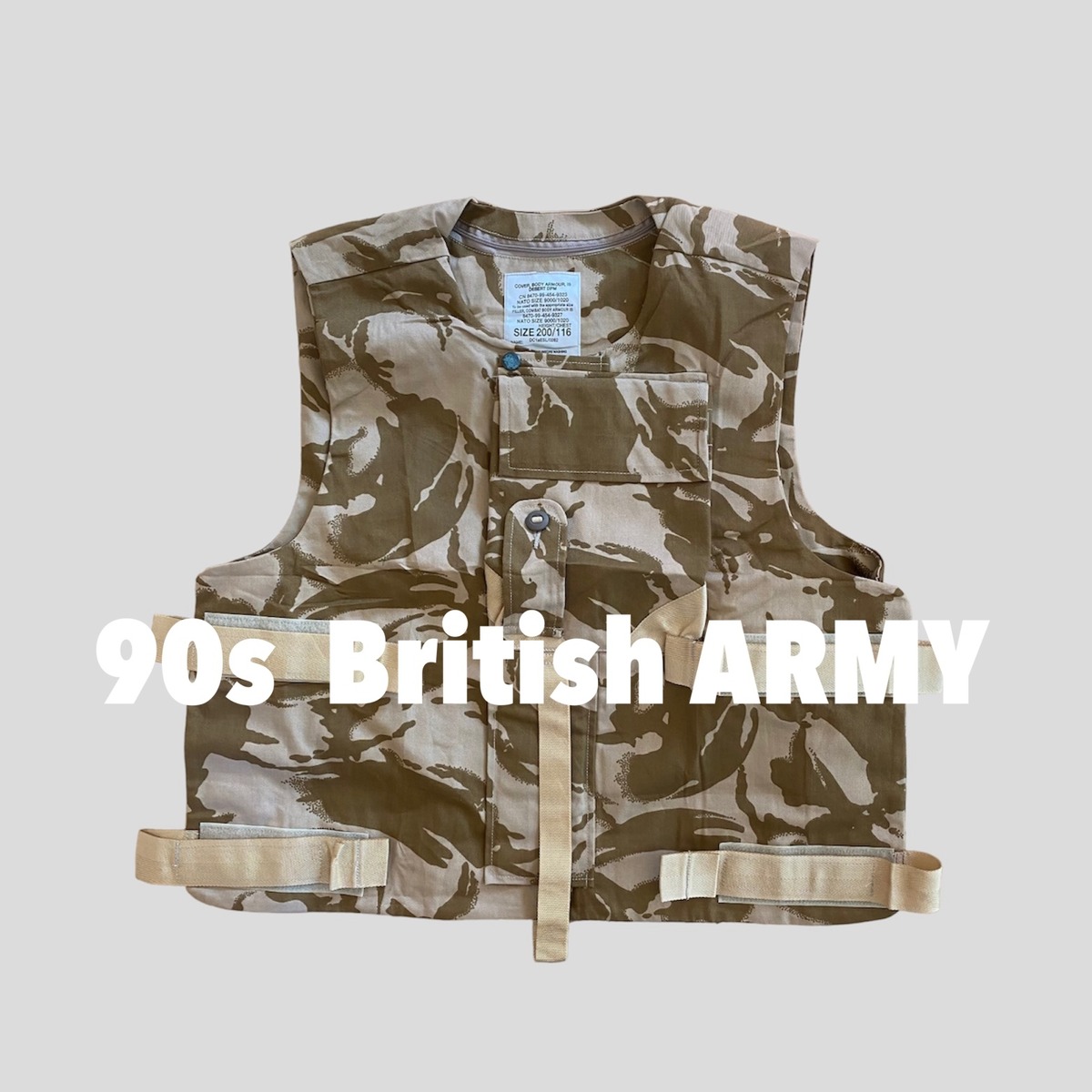 【90s】 " British ARMY " body armour desert dpm | 古着屋 mon Trésor【モントレゾー】