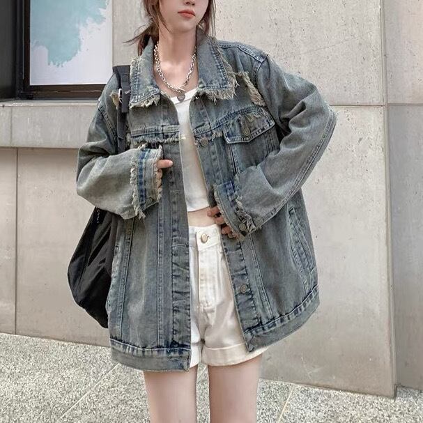 アウター ジャケット Gジャン ミディアム丈 袖あり 長袖 ワイド デニム