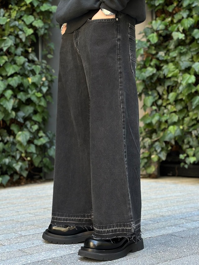 90s Lee PIPES 7 Pockets Baggy Black Denim Pants | miyabi clothing store