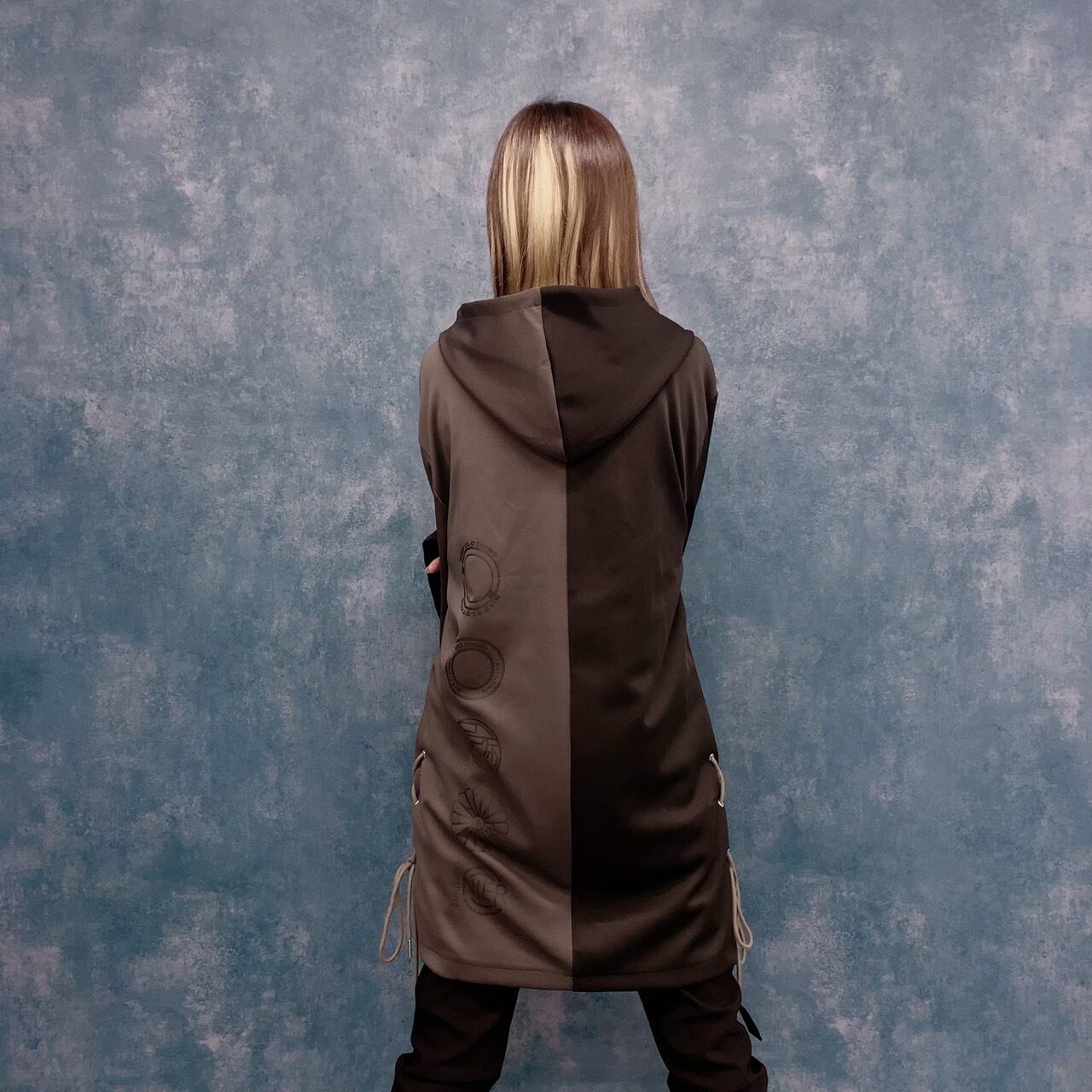 TWO-TONE BRAID ZIP OUTER【GRAY×BLACK】 | NIER CLOTHING