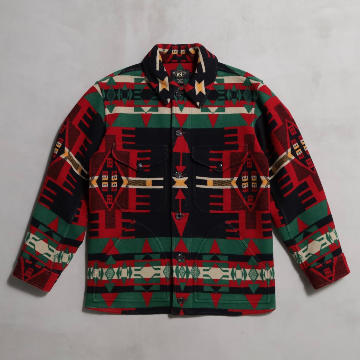RRL NATIVE PATTERN MACKINAW CRUISER JACKET (MEDIUM/GOOD CONDITION ...