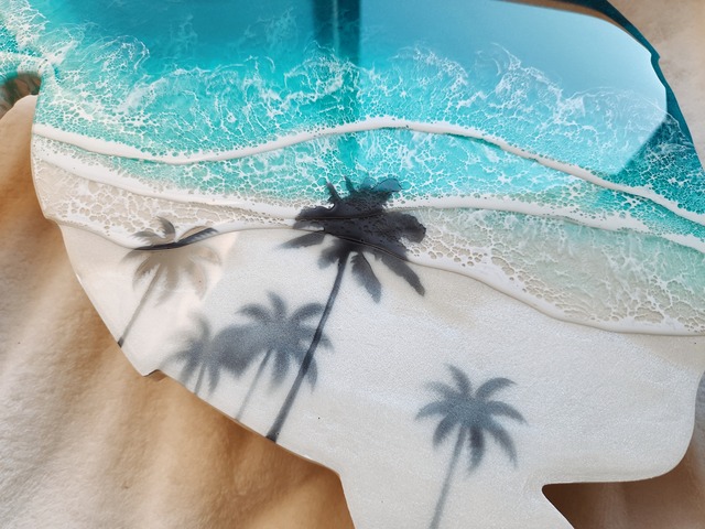 188.オーシャンレジンアート 正面型ホヌ 中 | Leaf Edgez