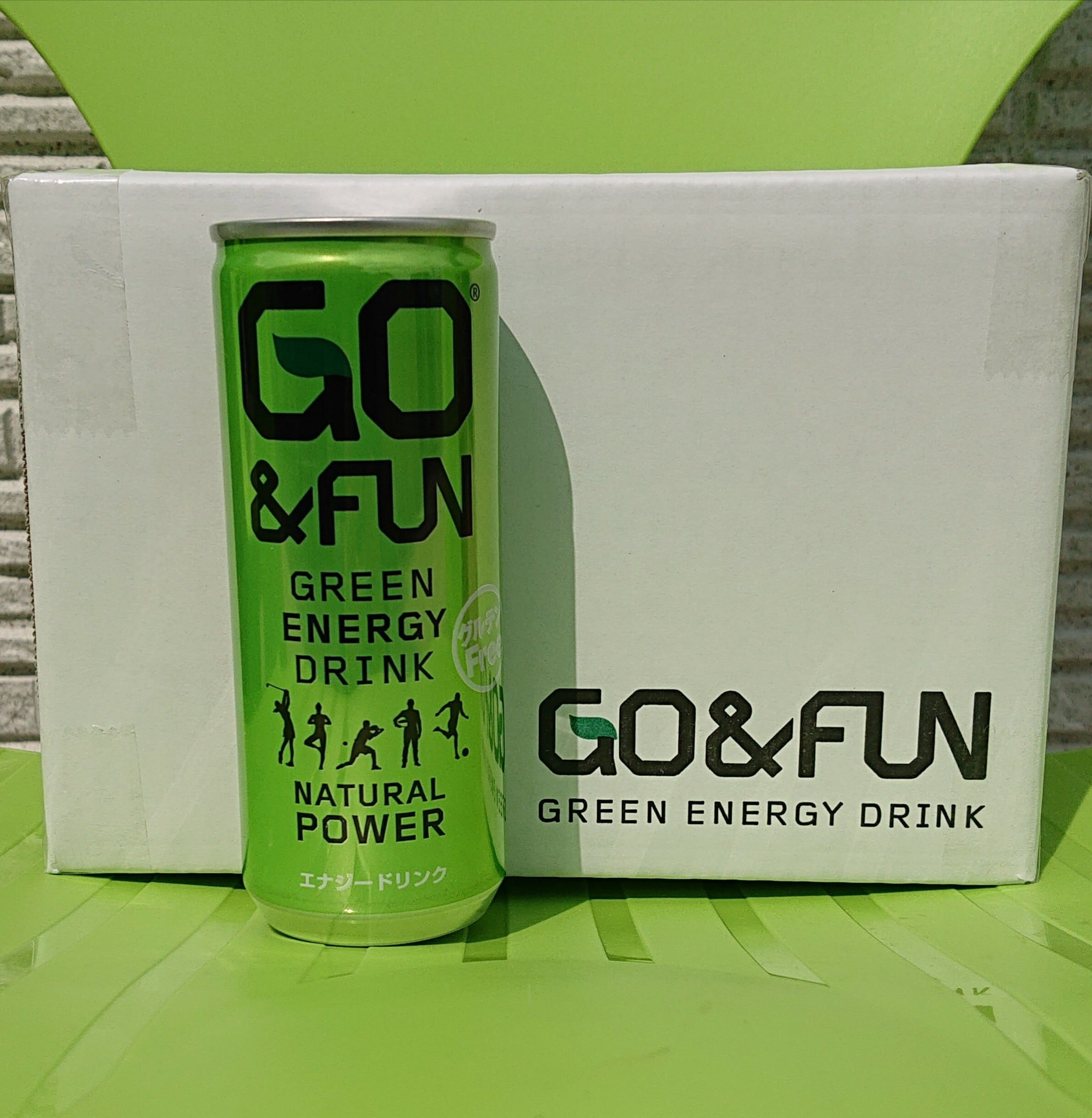 GO＆FUN GREEN ENERGY DRINK ゴーアンドファン グリーンエナジードリンク 250mL X 30微炭酸飲料 ガラナ マテ茶 ...